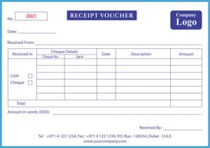 RECEIPT VOUCHERS Printing Dubai - Color Track Printing Center