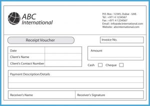 RECEIPT VOUCHERS Printing Dubai - Color Track Printing Center